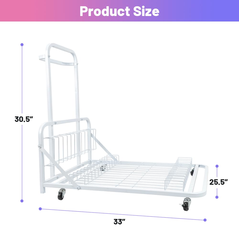 Yeeoy Art Canvas Storage Rack with Caster Wheels, Art Drying Rack Artwork Storage, Drawing Board Storage Rack for Canvas Boards, Frame, Panel, Printed Matter