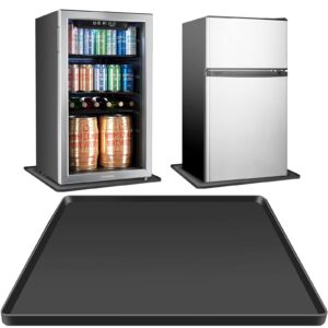 mini fridge silicone mat with raised edges, 24''x24''x0.5'', prevent water leakage and floor damage from elecrical equipment such as washing machines, dryer, mini fridge, wine cabinet.