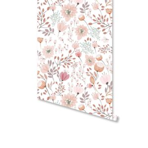 wallpaper peel and stick boho pink floral peel stick wallpaper contact paper removable self adhesive wallpaper for walls bedroom home decoration vinyl rolls 17.7''x118.1''