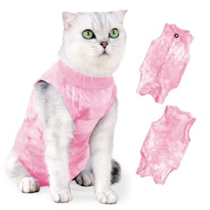 kodervo cat recovery suit for abdominal wounds or skin diseases, breathable cat surgery recovery suit e-collar alternative for cats, after surgery wear surgical suit for cats anti licking wounds