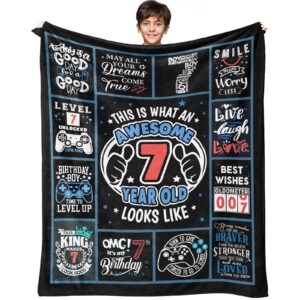 7 year old boy birthday gifts, birthday gifts for 7 year old boy, best gift for 7 yr old boy birthday throw blanket 50"x40", seven year old boy birthday gift ideas, birthday present for boys age 7