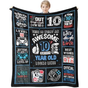 birthday gifts for 10 year old boy, 10 year old boy gifts, coolest gifts for ten year old boy, best present for a 10 year old boy, double digits birthday boy gift ideas throw blanket 60 x 50 inch