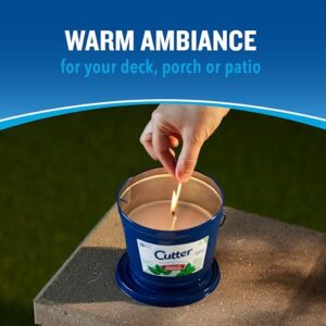 Cutter Outdoor Scented Candle Citronella and Mint Scent Brings Glow and Ambiance to Your Outdoor Space, 17 Ounces