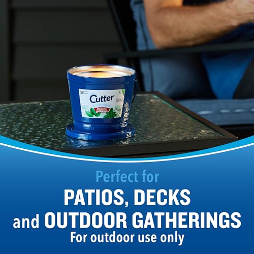 Cutter Outdoor Scented Candle Citronella and Mint Scent Brings Glow and Ambiance to Your Outdoor Space, 17 Ounces