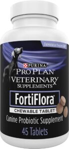 purina pro plan veterinary supplements fortiflora chewable dog probiotic supplement tablets 45 ct. canister