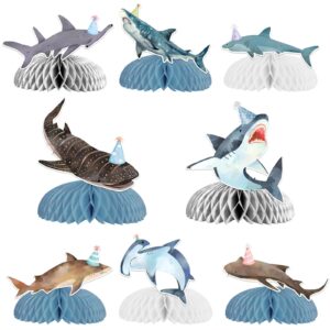 shark birthday table decorations shark honeycomb centerpieces under the sea shark birthday party decorations ocean theme shark baby shower decorations underwater theme party supply