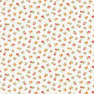 michael miller rose marie buds, cream 15 yard bolt