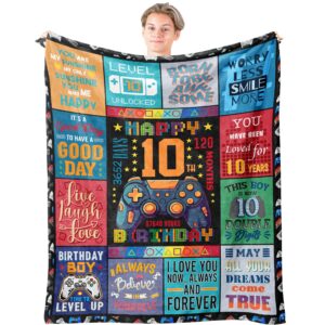 mcurore 10 year old boy gift ideas blanket 60"x50", 10 year old boy gifts, gifts for 10 year old boy, birthday gift for 10 year old boy, 10th birthday gifts for boys, 10th birthday decorations for boy