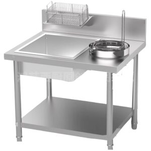 stainless steel breading table - commercial chef base manual breading prep station freestanding stainless steel fried chicken breading worktop commercial fried chicken base 39inch (39inch)