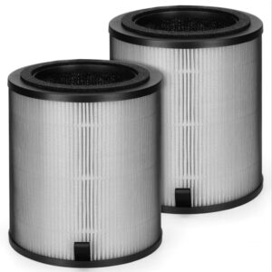 2pack jf100 filter for air purifier compatible with jafända jf100 air purifier hepa filter,3stage filtration h13 true hepa + activated carbon filter replacement part jf100-rf (2) (jf100)