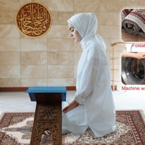 Anlising Prayer Mat, Prayer Mat Islamic, Muslim Prayer Rug, Prayer Mat Islam, with Elegant Design Bags, for Ramadan Islamic Muslim Prayer, Great Gift for Family, Lover and Friends