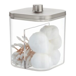 idesign the ilyse collection canister – clear & brushed nickel