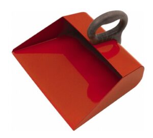 pro source 14" wide handheld dustpan and shop scoop: steel body, 6" plastic handle