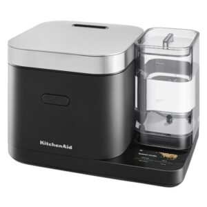 kitchenaid grain and rice cooker 8 cup with automatically sensing integrated scale + water tank, kgc3155bm