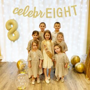 Sursurprise 8th Birthday Banner, Gold CelebrEight Banner, 8th Birthday Party Decorations for Boys and Girls Eight Birthday Party Supplies