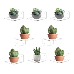 coxwang acrylic small shelf,mini acrylic wall shelf,acrylic shelf,for pop figures,plant,picture photo modern wall for office bedroom living room