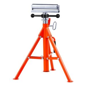 vevor roller stand, heavy duty 2500 lbs load capacity tool stand - 28"-52" height adjustable - foldable space-saving design - for woodworking and metalworking long boards, metal pipes or bars