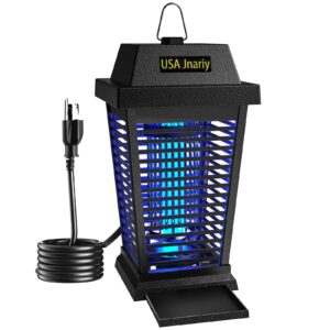 usa jnariy bug zapper outdoor, fly zappers indoor electric, mosquito zapper, fly insect killer, mosquito killer, mosquito killer, 3 prong plug with 5ft power cord trap lantern