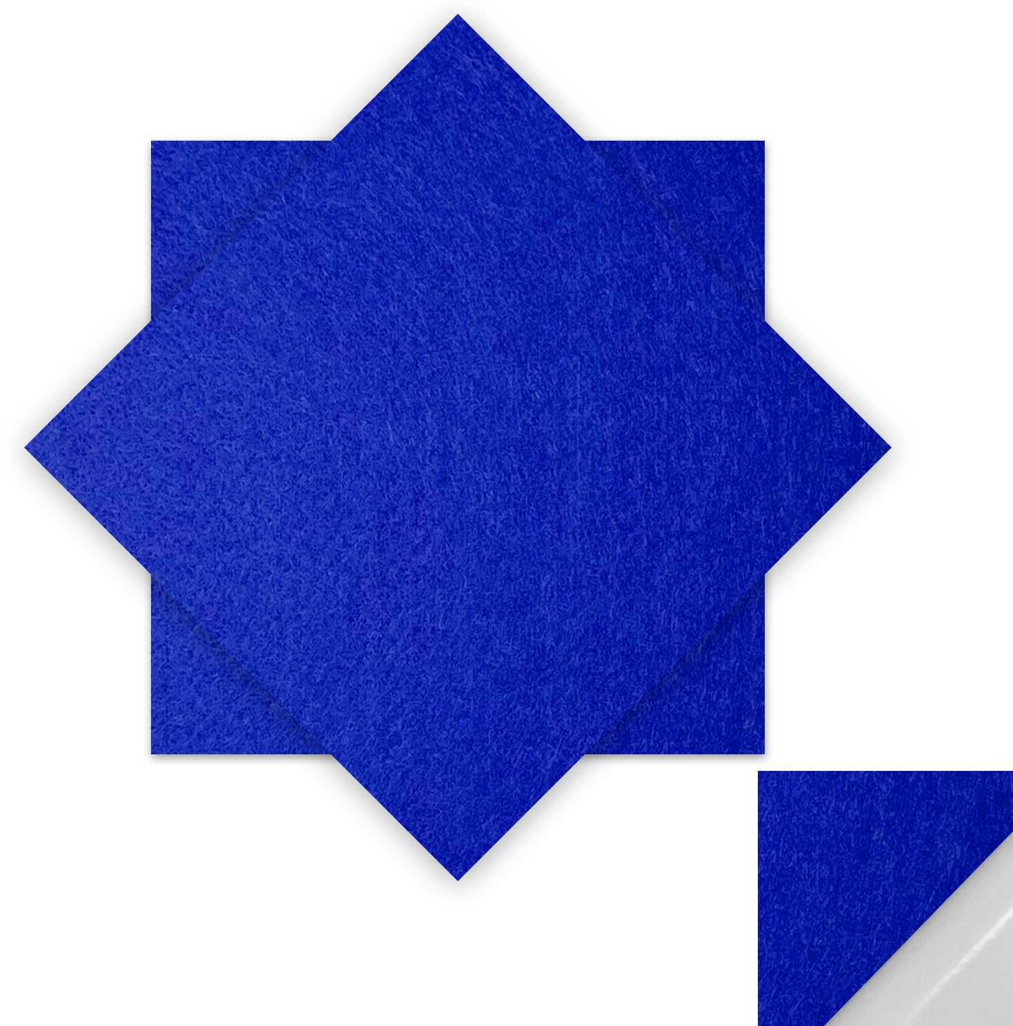 YHOLSDAS 12" x 12" Self-Adhesive Felt Fabric Sheets for Crafts, 1mm Thick, Felt Fabric Sheets for DIY Sewing Craft, Non-Woven Felt Fabric for Sewing Patchwork Material, 2pcs (Dark Blue)