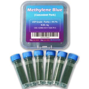 methylene blue powder 6 grams (dark greenish crystalline) usp grade - prepare 600 ml 1% solution