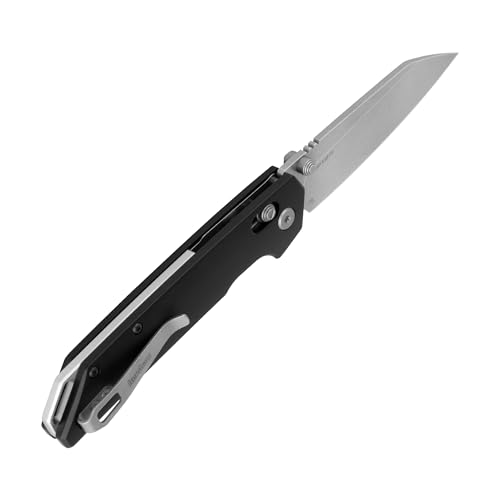 Kershaw Iridium Reverse Tanto Folding Pocket Knife, Sleek 3.4 inch D2 Steel Blade, DuraLock Locking Mechanism, Aluminum Handle, Designed in the USA