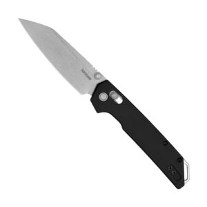 Kershaw Iridium Reverse Tanto Folding Pocket Knife, Sleek 3.4 inch D2 Steel Blade, DuraLock Locking Mechanism, Aluminum Handle, Designed in the USA