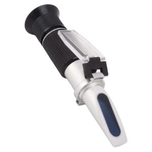 accurate milk content detector - portable handheld refractometer with automatic temperature compensation, sturdy aluminum build, ideal for farmers and dairy enthusiasts