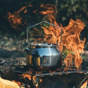 Fire-Maple Antarcti Portable 1.2 Liter Lightweight Stainless Steel Camping Kettle | Durable and Portable Camp Tea Pot | Ideal for Bushcraft and Outdoor Campfire Use