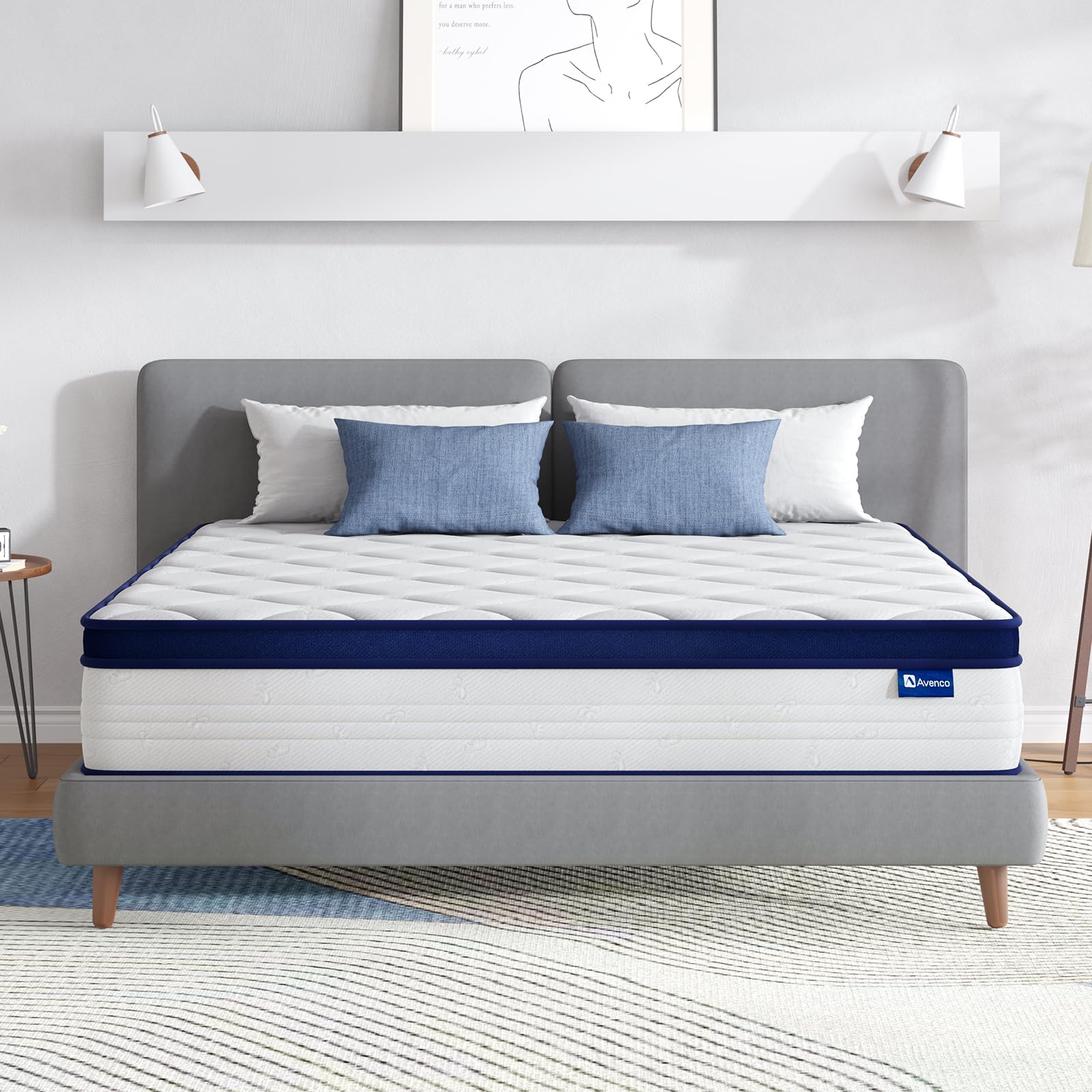 Avenco Twin Mattress, 10 Inch Twin Mattress in a Box, Hybrid Twin Size Mattresses for Pain Relief & Motion Isolation, CertiPUR-US Certified Twin Bed Mattress