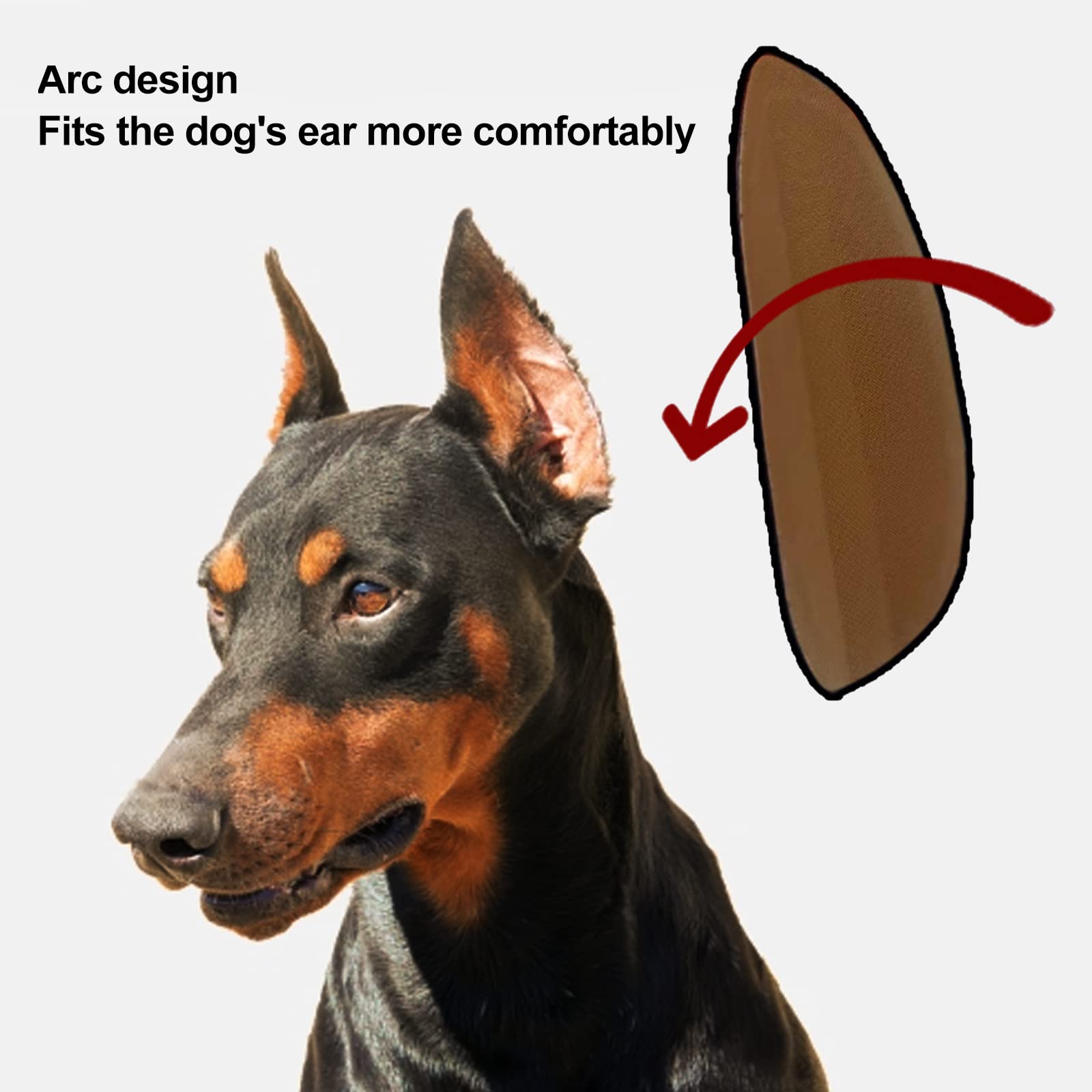 1 Pair Dog Ear Stand Sticker Up Support Tool, Dog Ear Fixed Correction Vertical Holder, Dog Ear Cover Ear Stand Up, Doberman Ear Posting Kit for Doberman Pinscher Dog(10 * 5cm)