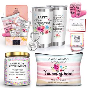 retirement gifts for women 2024-happy retirement gifts for retirees，teachers，coworker，nurses，mom，grandma，unique retired 20oz tumbler gifts ideas for coworkers office & family