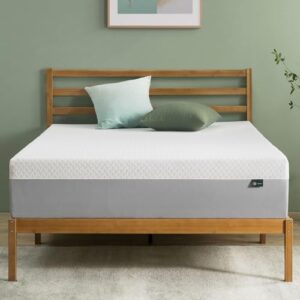 zinus 12 inch green tea essential memory foam mattress [new version], king, fiberglass free, medium feel, breathable airflow memory foam, certified safe foams & fabric, mattress in a box