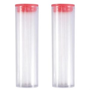 vilfo 200pcs glass capillary tube micro hematocrit tubing melting tube multi-purpose glass tube for clinic hospital use red