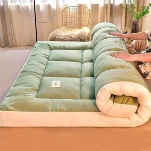 leoshi japanese futon mattress tatami futon mattress foldable japanese floor mattress for home use, dormitory bedroom futon(color:b,size:100x200cm)