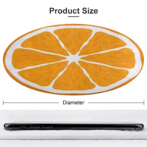 MoBlinko Fruit Rug Orange Round Rug 3 Ft Circle Rug Carpet Circular Rugs Non Slip Mat for Kitchen Living Room Bedroom Decoration