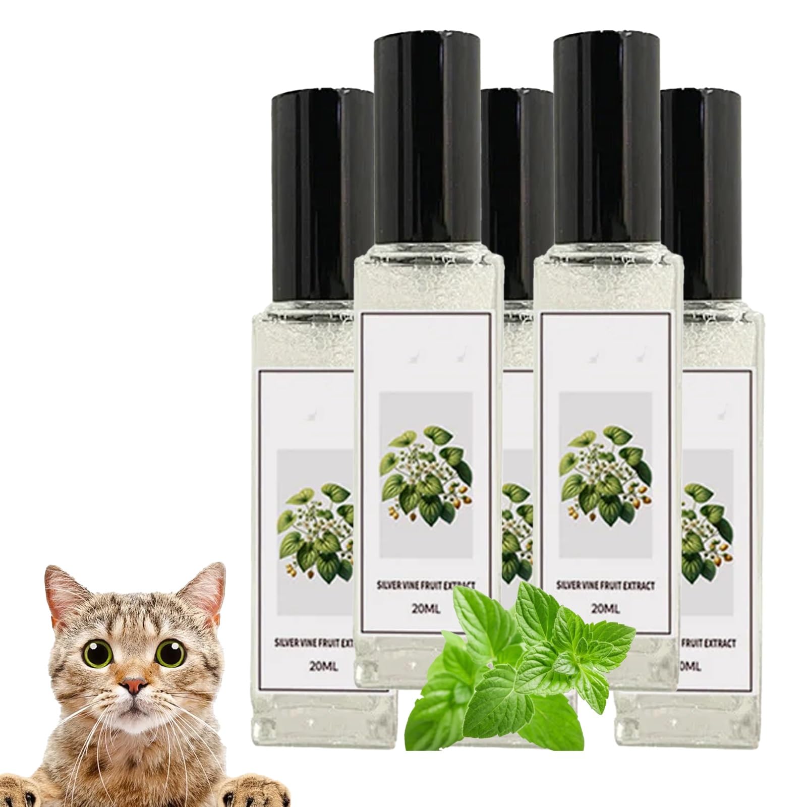 Kfvbbt Herbal Cat Joy, Catnip Spray for Cats, Cat Scratching Spray Mist, Cat Training Spray with Catnip, Cat Anxiety Relief, Cat Calming (Color : 5pcs)