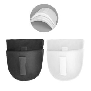 wllhyf 2 pairs set-in shoulder pads thickness 1.5cm breathable sponge pads shoulder enhancer sewing supplies for women men sloping high low shoulders blazer suit t-shirt (black+white)