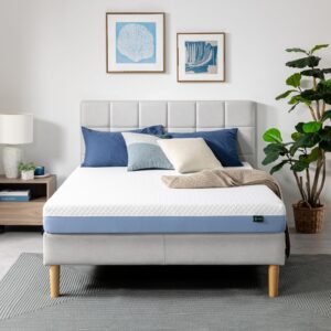 zinus 6 inch cooling essential memory foam mattress [new version], full, fiberglass free, medium feel, cooling airflow memory foam, certified safe foams & fabric, mattress in a box