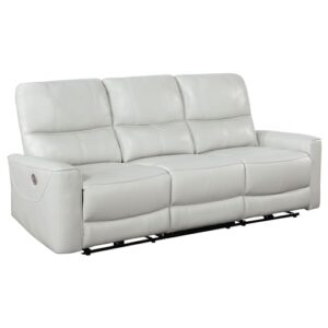 coaster home furnishings greenfield upholstered power reclining sofa ivory