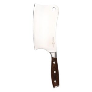 messermeister avanta 7” heavy meat cleaver - german x50 stainless steel - rust resistant & easy to maintain