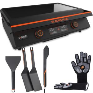 22 inch blackstone electric griddle nonstick with lid, 8001 e-series tabletop large griddle with blackstone griddle accessories for indoor and outdoor use and blackstone griddle gloves included