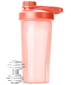 mr. pen- shaker bottles for protein mixes with twist cap, 28 oz, coral pink protein shaker bottle with wire whisk ball, shaker cup, mixer bottle, protein shake bottles, protein shake bottle