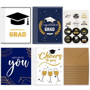 graduation cards 2024, graduation cards, congratulations card, 12 pack graduation cards bulk with envelopes, grad cards for college high school 2024 graduation gifts graduation party supplies,4 design