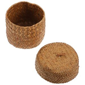 ciieeo flower basket mini planters circle tray decor handmade woven basket wicker desktop decor kids storage bin tabletop decor wedding decor seagrass flower pot shelf seaweed child round