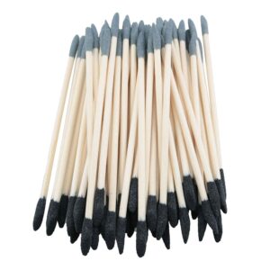 yhxixi 30pcs double end matchsticks sanding twigs fine detailing polishing sticks sanding sticks for plastic models wood hobby