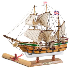 sailingstory wooden model ship mayflower 1/100 scale replica sailing ship model sailboat decor