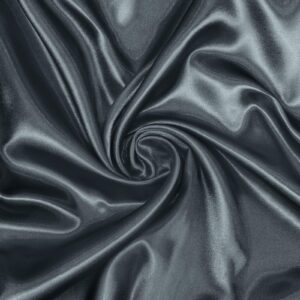 dlcflf grey satin fabric by the yard, 2 yards charmeuse satin fabric 60 inch wide, silky satin fabric for bridal, wedding, diy crafts, sewing, costumes, shiny cloth fabric