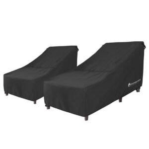 ultcover smart selection chaise lounge cover 2 pack waterproof & uv protectionfor outdoor pool lounge chair up to 66l x 24w inches