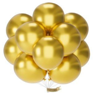 partywoo metallic gold balloons, 20 pcs 18 inch gold metallic balloons, chrome gold balloons for balloon garland or arch as party decorations, birthday decorations, baby shower decorations, gold-g101