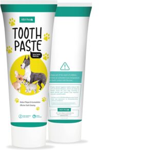 h&h pets dog toothbrushes and toothpaste best professional cat & dog finger tooth brush, dog brush set, perfect for dogs and cats, dog supplies - size small 1 count 3.5 oz toothpaste (100g)